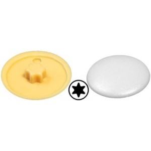 Screw plastic caps Torx T25 D 13,5 mm - White