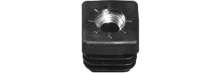 Square tube insert - Around injection moulded metal thread - Bouchon ...